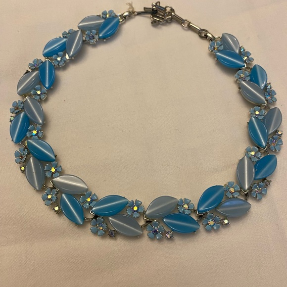 Jewelry | Vintage Blue Flowered Choker | Poshmark